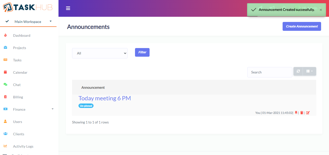 Taskhub SaaS - Project Management Tool, Finance & CRM Tool by infinitietech